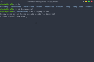 Dos formas de crear un archivo de texto desde la terminal