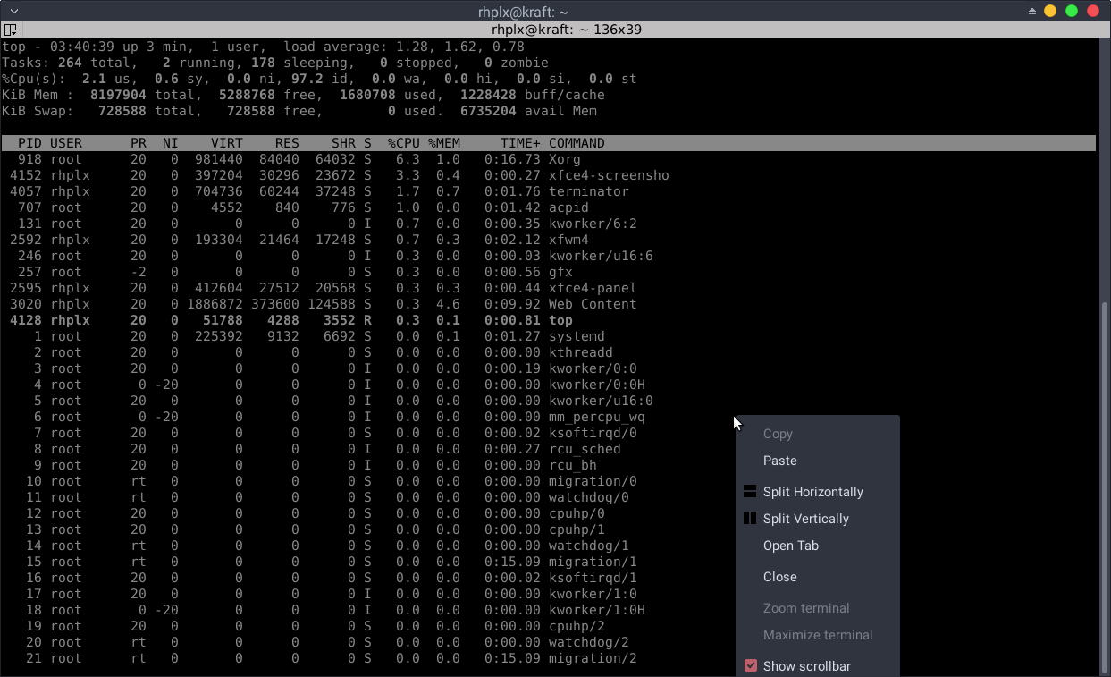 Terminator | Un emulador de terminal con soporte para múltiples ventanas